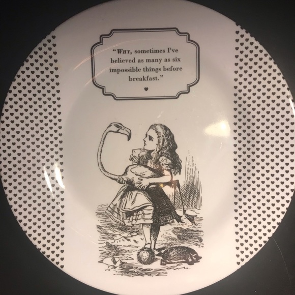 Dining | Alice In Wonderland Melamine Plate Platter Flamingo Hedgehog ...